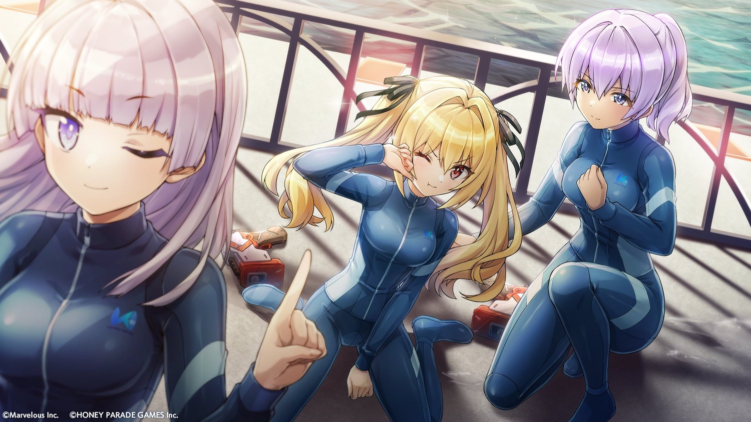 takuji dolphin wave kazami ellen schnee weissberg souma hayate bodysuit gun wallpaper | #1083989 ...